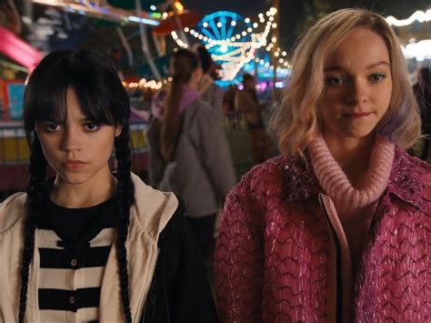 Wenclair Wednesday And Enid Jenna Ortega As Wednesday Addams Emma Myers As Enid Sinclair