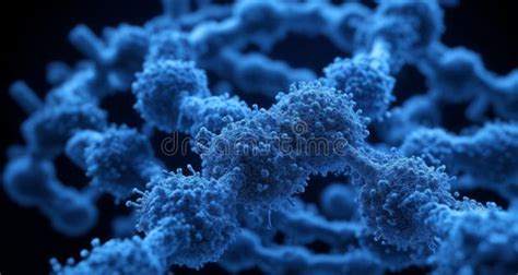 Molecular Structure In Blue A Close Up Look At The Building Blocks Of