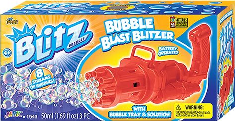 Ja Ru Blitz Bubble Blaster Machine Gun 1 Bubble Gun Wbubble Tray