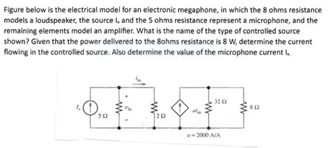 Solved Figure below is the electrical model for an | Chegg.com