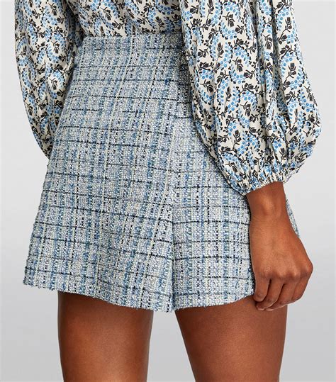 Womens Maje Blue Tweed Mini Skirt Harrods Us