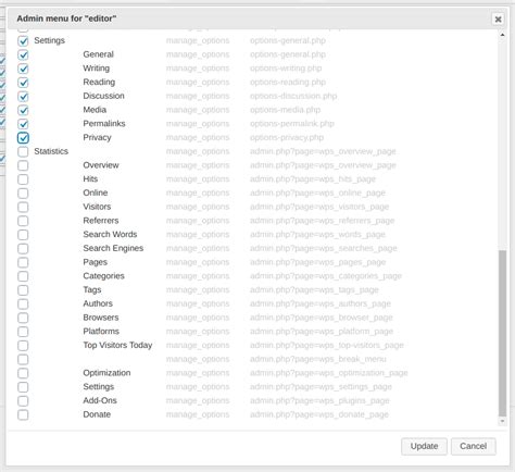 WP Statistics Access For Other Roles User Role Editor