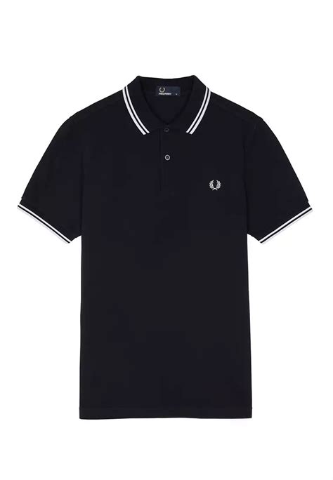 Jual Fred Perry Fred Perry Twin Tipped Polo Shirt Navy White White