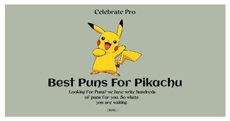 Pikachu Pick Up Lines