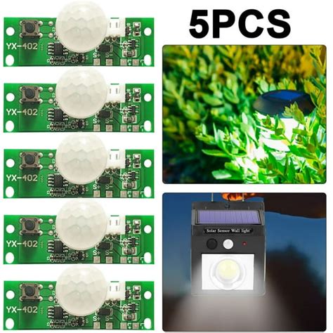 5 Uds 3 7 V Diy Lámpara Solar Placa Circuito Sensor Control Módulo