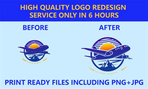 Redesign Modify Refresh Edit Recreate Update Logo Fix By