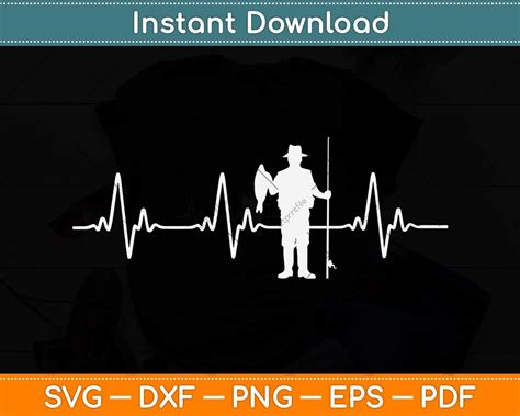 Fishing Heartbeat Svg Cutting File Artprintfile