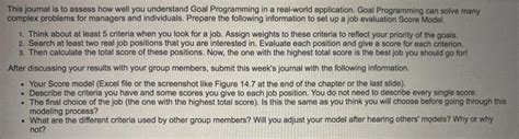 Solved This Journal Is To Assess How Well You Understand