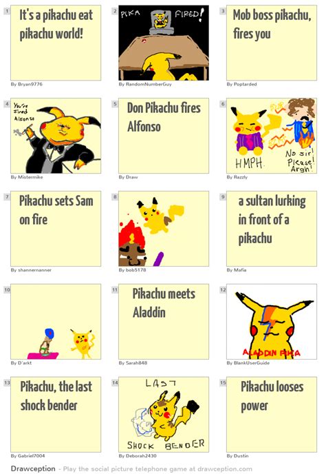 Its A Pikachu Eat Pikachu World Drawception