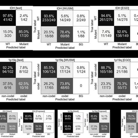 fig s7 confusion matrices for a model performance for idh status