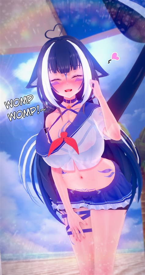 Rule 34 1girls 3d Ahoge Areola Slip Areolae Beach Big Breasts Blue