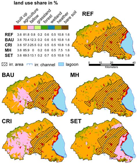 Land Use Maps For The Reference Ref And Scenario Bau Cri Mh And