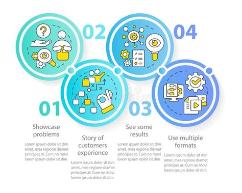 Elements Of Case Study Circle Infographic Template Stock Illustration