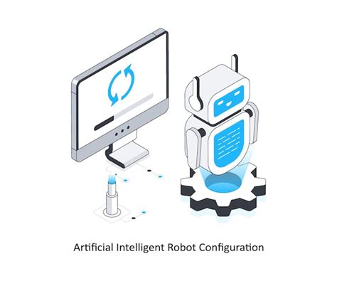 Premium Vector Artificial Intelligent Robot Configuration Isometric Stock Illustration Eps
