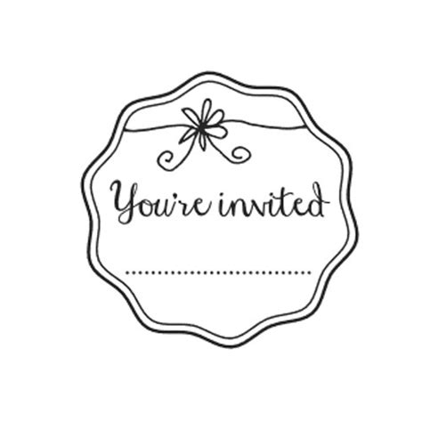 Houten Handstempel Youre Invited Woodies