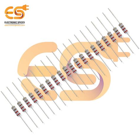 Buy 220 Ohm Ω 1 Watt Carbon Film Resistors Pack Of 100pcs