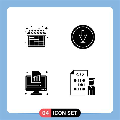 Modern Set Of Solid Glyphs And Symbols Such As Iteration Diagram Arrow Navigation Graph