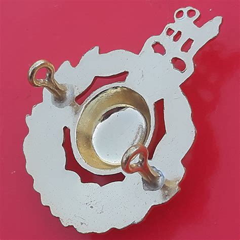 Royal Marines Gold Anodised Cap Badge Steady The Buffs Militaria