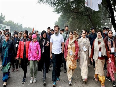 Women Bharat Jodo Yatris Feel Empowered Marching In Day Long Foot March