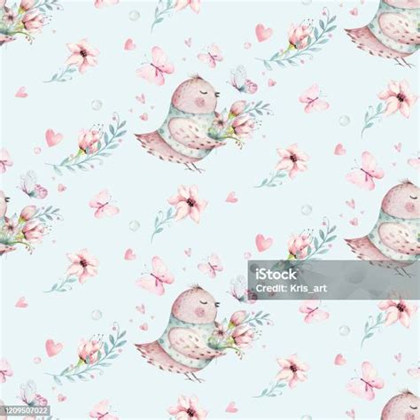 흰색 배경에 귀여운 요정 캐릭터 수채화 그림 매직 판타지 만화 핑크 동화 디자인입니다 아기 소녀 생일 0명에 대한 스톡 벡터