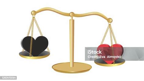 Échelle De Poids Comparaison Dillustration Ower Wight Pour Le Coeur