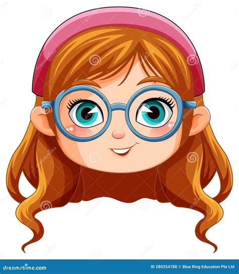 Personaje De Dibujos Animados De Una Linda Nerd Girl Ilustración del Vector Ilustración de