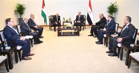 الرئيس السيسى يلتقى أبو مازن ويؤكد موقف مصر الراسخ الداعم للقضية