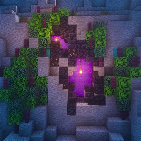 Minecraft Builds And Inspiration On Instagram What Do You All Think Of This Nether Portal Des