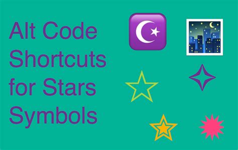 Alt Code Shortcuts For Star Symbols WebNots