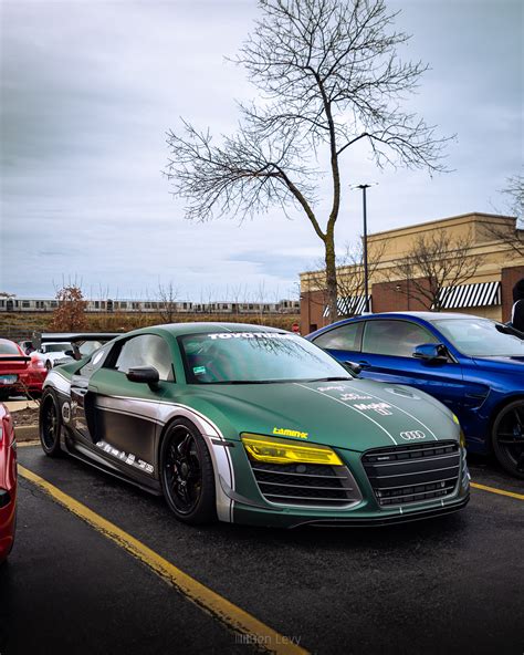 Green Wrap On Twin Turbo Audi R8 BenLevy