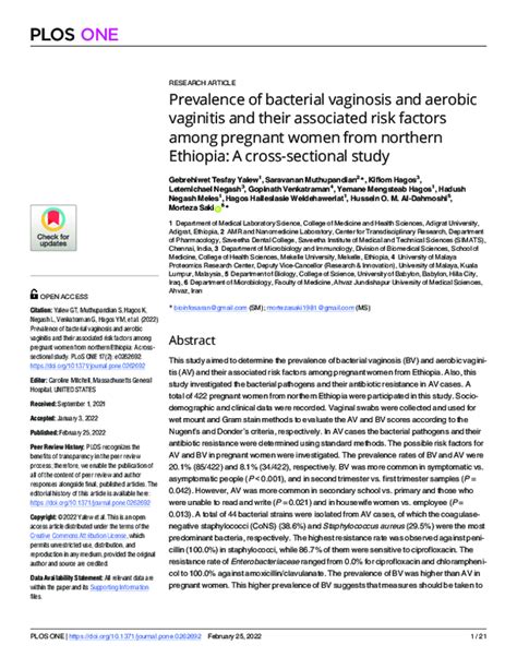 Pdf Prevalence Of Bacterial Vaginosis And Aerobic Vaginitis And Their