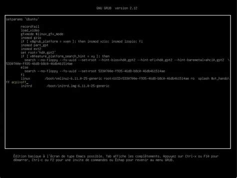 Grub Modifier Les Options De Démarrage Linux