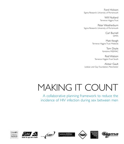 Pdf Making It Count A Collaborative Planning Framework To Reduce The