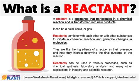 What Is A Reactant Definition Of Reactant