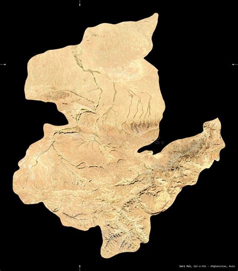 Sari Pul Afghanistan Black Solid Sentinel 2 Satellite Stock