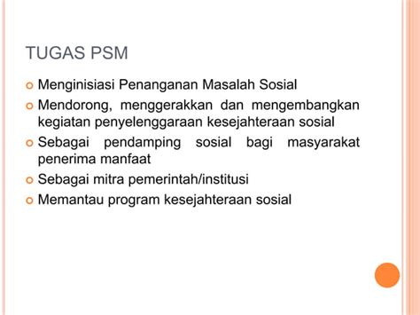Pekerja Sosial Masyarakat Psm