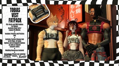 Second Life Marketplace Kottr Tobias Vest Fatpack