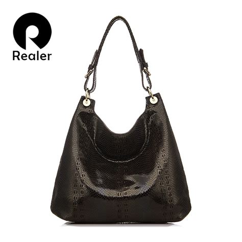 Buy Realer Brand New Design Genuine Leather Tote Bag