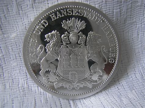 MEDAILLE SILBER ER JAHRE HAMBURGISCHE MÜNZE Antik PMW