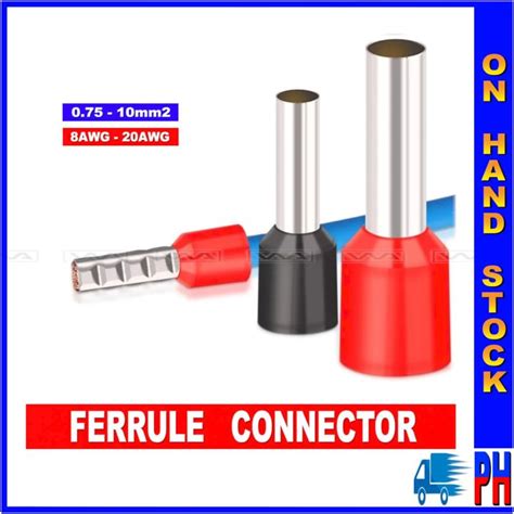 1 Pair Red And Black Wire Ferrule Terminal Connector Cable Terminals