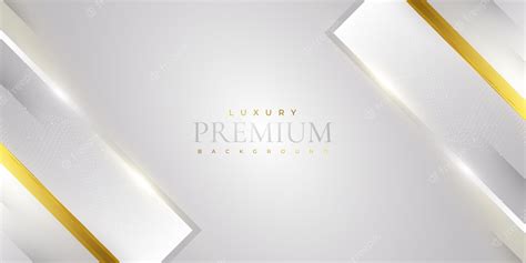 고급 흰색과 금색 배경 수상 후보자 공식 초대 또는 인증서 디자인을 위한 고급 회색 및 금색 배경 프리미엄 벡터