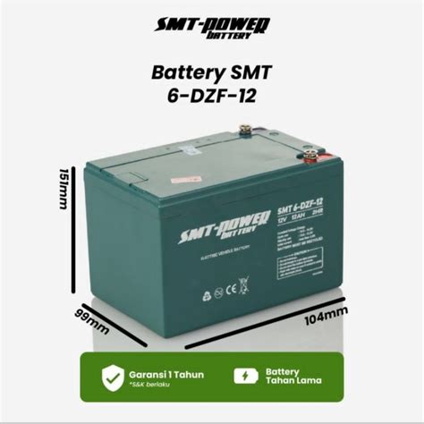 Jual Baterai Sepeda Listrik Baterai Motor Listrik Baterai Smt Power V Ah Dzf Shopee