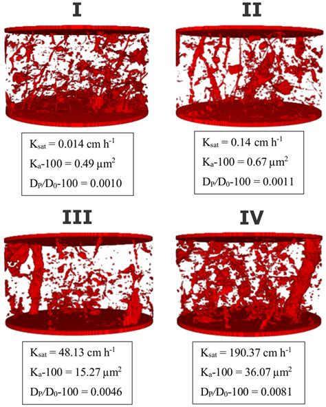 Three Dimensional Visualizations Of Sample Soil Columns And Associated