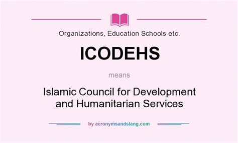 What Does Icodehs Mean Definition Of Icodehs Icodehs Stands For Islamic Council For