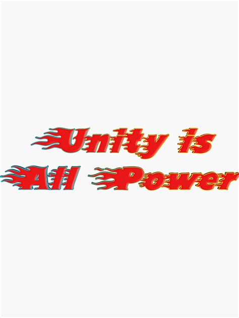 Unity Power Sticker For Sale By SPREALSTORE Redbubble