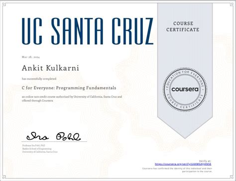 Ankit Kulkarni On Linkedin 🎓 Ive Successfully Completed The C For Everyone Programming