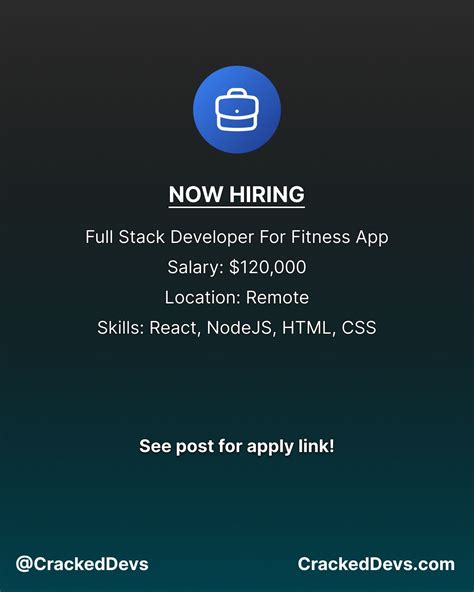 On Linkedin Hiring Fullstack Developer Remote