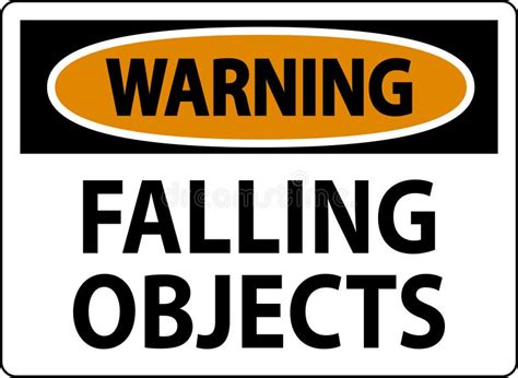 Warning Sign Falling Objects Stock Vector Illustration Of Head