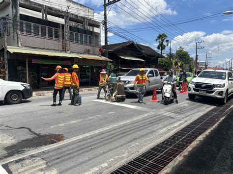 งานตีเส้นจราจร ที ทราฟฟิค ป้ายจราจร ตีเส้นจราจร อุปกรณ์อำนวยความ