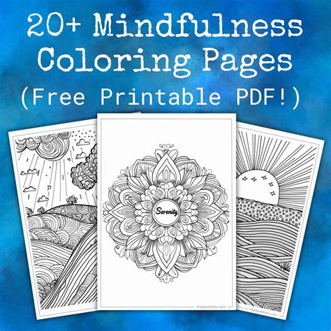 Unwind Your Mind 20 Free Mindfulness Colouring Pages To Spark Joy